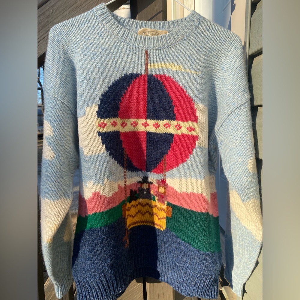 Vintage Rare 1988 Hot Air Balloon Sweater - Gem